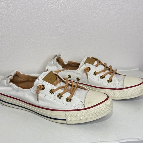 Converse | Shoes | White Tan Converse Shoreline Sneakers 85 | Poshmark